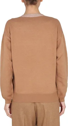 Ballantyne Embroidered Logo Sweater - Beige