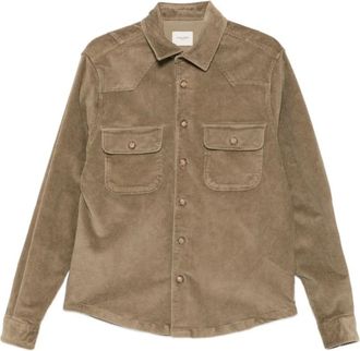 Tintoria Mattei Chemise western en velours c&ocirc;tel&eacute; - Homme - Chemises - Beige - Taille: M
