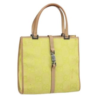 Gucci Sac &agrave; main en toile Pre-owned - Femme - Pre-owned - Jaune - Taille: ONE Size