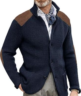 Generic Cardigan l&eacute;ger en tricot &agrave; manches longues boutonn&eacute; pour homme pour le printemps et lautomne, c1, XXL
