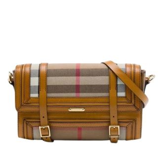 Burberry Sac bandouli&egrave;re Pre-owned en toile - Femme - Pre-owned - Brun - Taille: ONE Size