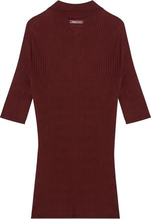 Prada Geripptes Poloshirt - Rot