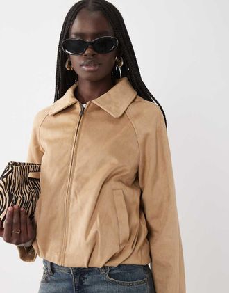 Mango Teen veste en su&eacute;dine &agrave; ourlet bouffant beige-Neutre