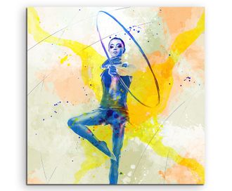 Paul Sinus Art Turnen V 60x60cm Wandbild SPORTBILD Aquarell Art tolle Farben von Paul Sinus