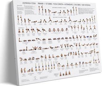 Generic Ashtanga Yoga Art Poster Dekorative Malerei Leinwand Wandkunst Wohnzimmer Poster Schlafzimmer Malerei,Wandkunst Bilddruck Moderne Familienzimmer Dekor