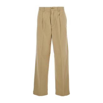 Polo Ralph Lauren Femme, Pantalons, Beige, Taille: 34 FR Pantalon Droit Tiss&eacute;