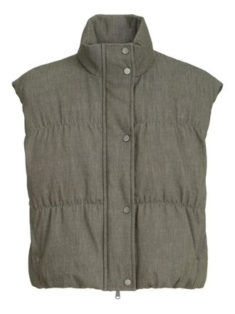 Brunello Cucinelli Weste aus Twill-Gewebe - Gr&uuml;n