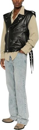 Salvatore Santoro Homme, Vestes, Noir, Taille: L Gilet en cuir