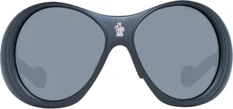 Moncler MO-1022518 Round Plastic Sunglasses - Black