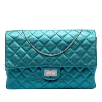 Chanel Sac bandouli&egrave;re matelass&eacute; vintage doccasion - Femme - Pre-owned - Bleu - Taille: ONE Size