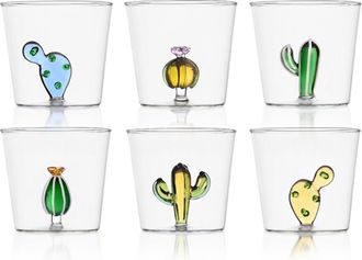 Ichendorf Set mit 6 Tumblern, Kollektion Desert Plants, 35 cl, Borosilikatglas, Handgefertigt
