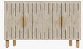 Habitat et Jardin Buffet en bois Roger - 120 x 30 x 74 cm - Travertin