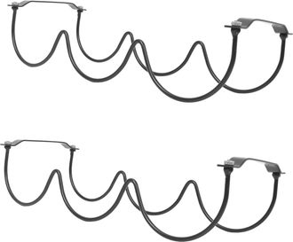 TOPBATHY 2 St&uuml;cke Kreativer Schmiedeweinstand Bar Weinorganisator Weinhalter der Arbeitsplatte K&uuml;chenweinregal Metallweinhalter Black
