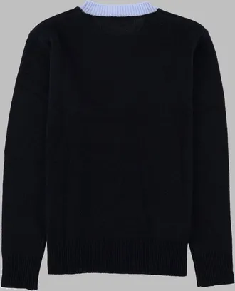 Marni Logo-Intarsia Wool Cashmere Sweater - Black
