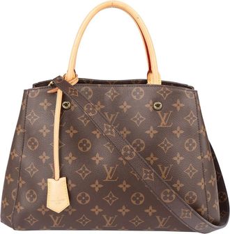 Louis Vuitton Crossbody Bags - Louis Vuitton Monogram Canvas Montaigne MM Handbag - Gr. unisize - in Braun - f&uuml;r Damen