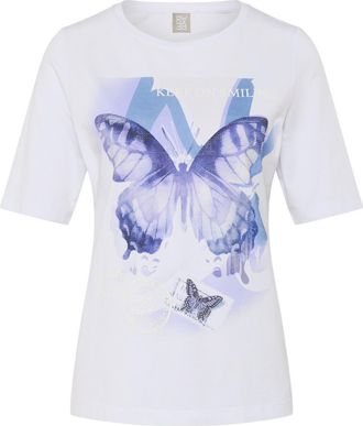 Rabe Rundhals-Shirt Rabe weiss