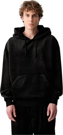 Yohji Yamamoto Homme, Sweatshirts et sweats &agrave; capuche, Noir, Taille: 2XL Sweat &agrave; capuche en velours c&ocirc;tel&eacute;