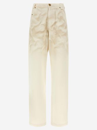 Willy Chavarria Mens Jeans Bad Boy Cotton Ivory