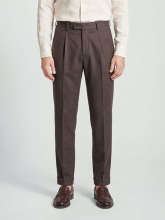Pantaloni Torino Pantalon de tailleur Master slim fit en m&eacute;lange de laine &agrave; pinces