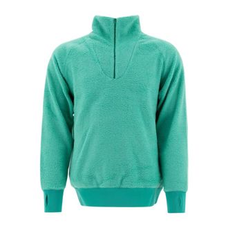 Beams Plus Homme, Sweatshirts et sweats &agrave; capuche, Vert, Taille: S Fleece Half-Zip Pullover