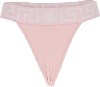 Versace Femme, Sous-v&ecirc;tements, Rose, Taille: 40 FR String en jersey de coton