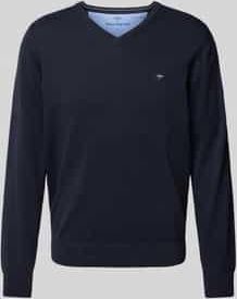 Fynch-Hatton Strickpullover mit Logo-Stitching