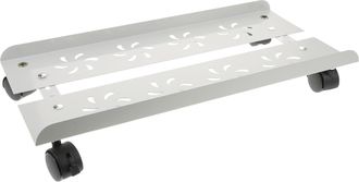 Artibetter Pc-Ständer Belüfteter Computer-Tower-Ständer Unter Dem Schreibtisch Rollender Computerwagen Aus Weißem Kohlenstoffstahl Auf Rädern Mobiler Desktop-CPU