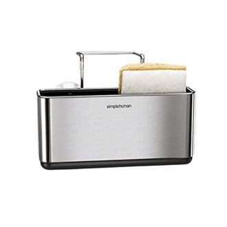 Simplehuman KT1134 schmaler Waschbecken Caddy, Spülbecken Organizer, Spülorganizer Küche, gebürsteter Stahl, 5 Jahre Garantie