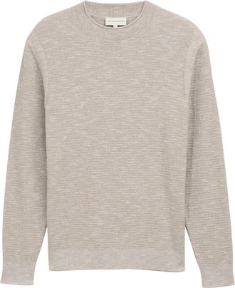 Tom Tailor Herren 1048022 Strickpullover mit Struktur, 38688-Beige Grey Multicolor, L