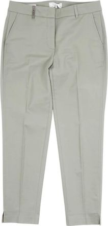 PESERICO Femme, Pantalons, Vert, Taille: 38 FR Tapered Pantalons