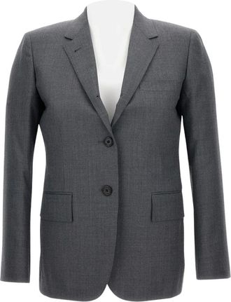 Thom Browne Femme, Vestes, Gris, Taille: 34 FR Twill Classic Sport Coat