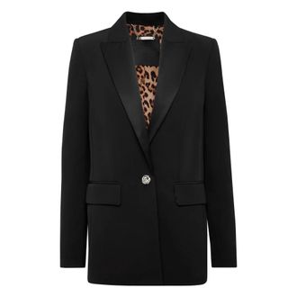Philipp Plein Femme, Vestes, Noir, Taille: 42 FR Blazer Tiger