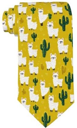 Generic Cactus Lama Mignon Cravatte Élégante Cravates Hommes Décontractée Cravates Pour Entreprise Adultes Fêtes