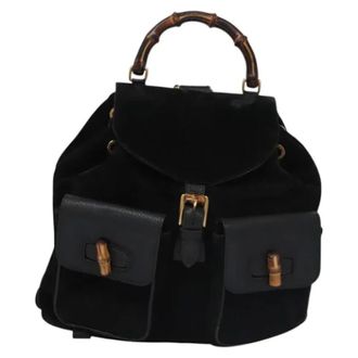 Gucci Pre-owned Daim sacs-dos - Femme - Pre-owned - Noir - Taille: ONE Size