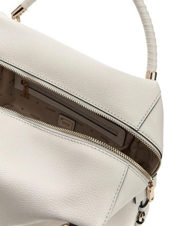 Guess Womens Handbag Off White Polyurethane Bags - Satchel-Bags
