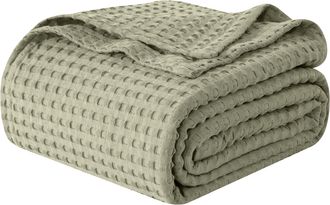 Elegant Comfort Hochwertige Waffeldecke aus 100% Baumwolle, leicht, atmungsaktiv, Waffelgewebe, weich und warm, Ganzjahresdecke f&uuml;r Couch, Sofa und Bett, TwinXL Gr&ouml;&szlig;e
