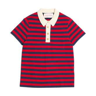 Valentino Garavani Gestreiftes Polo-Shirt - - Tops - Herren - Mehrfarbig - S