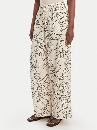 Seafolly Stoffhose Hothouse Flowers 55631-PA Beige Wide Leg