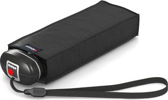 Knirps Taschenschirm Travel - Black mit schwarzem Griff