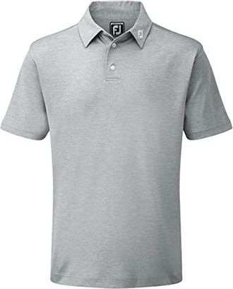 FootJoy Footjoy Stretch Pique Solid Polo, Gris (Gris 91819), Medium Homme