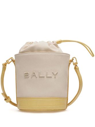 Bally sac seau &agrave; broderies - Tons neutres
