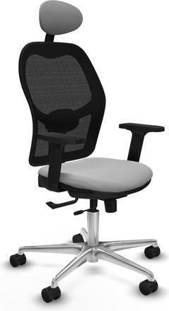Piqueras y Crespo B&uuml;rostuhl mit 2D-Armen, h&ouml;henverstellbare Lendenwirbelst&uuml;tze und festes Kopfteil, ausgestattet mit Syncro/Traslack und eingespritztem Schaumstoff, Sch