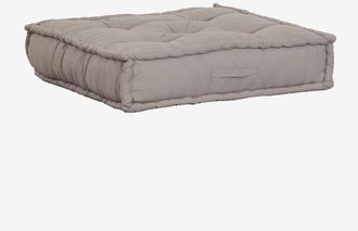 Sklum Bodenkissen f&uuml;r modulares Sofa aus Baumwolle Dhel Helles Grau Taupe