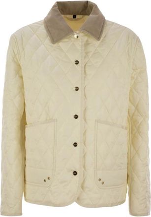 Fay Femme, Vestes, Blanc, Taille: 44 FR Veste Chemise en Nylon Matelass&eacute; Losanges