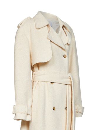 Giuseppe Di Morabito Double-Breasted Belted Trench Coat - Ivory