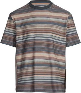 Paul Smith T-shirt droit ray&eacute; manches courtes en coton m&eacute;lang&eacute;