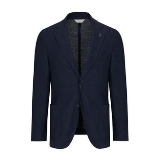 Paoloni Giacca jersey lavorazione nido dape - - Jackets - Herren - Blau - XL