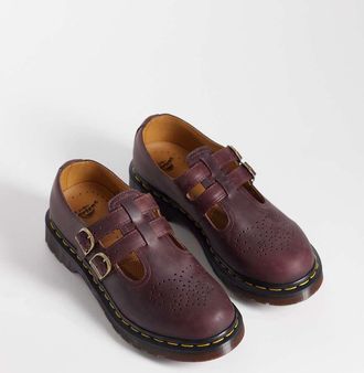 Dr. Martens 8065 - Chaussures babies - Rouge cerise Crazy Horse