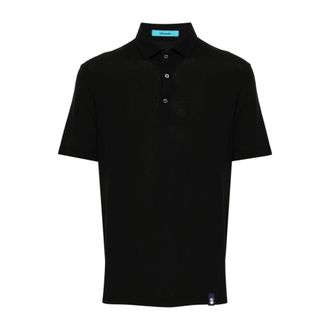 Drumohr Schwarzes Baumwoll-Poloshirt - - Tops - Herren - Schwarzk - XL