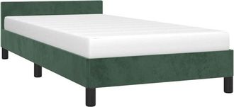 vidaXL Cadre de lit avec t&ecirc;te de lit Vert fonc&eacute; 80x200 cm Velours